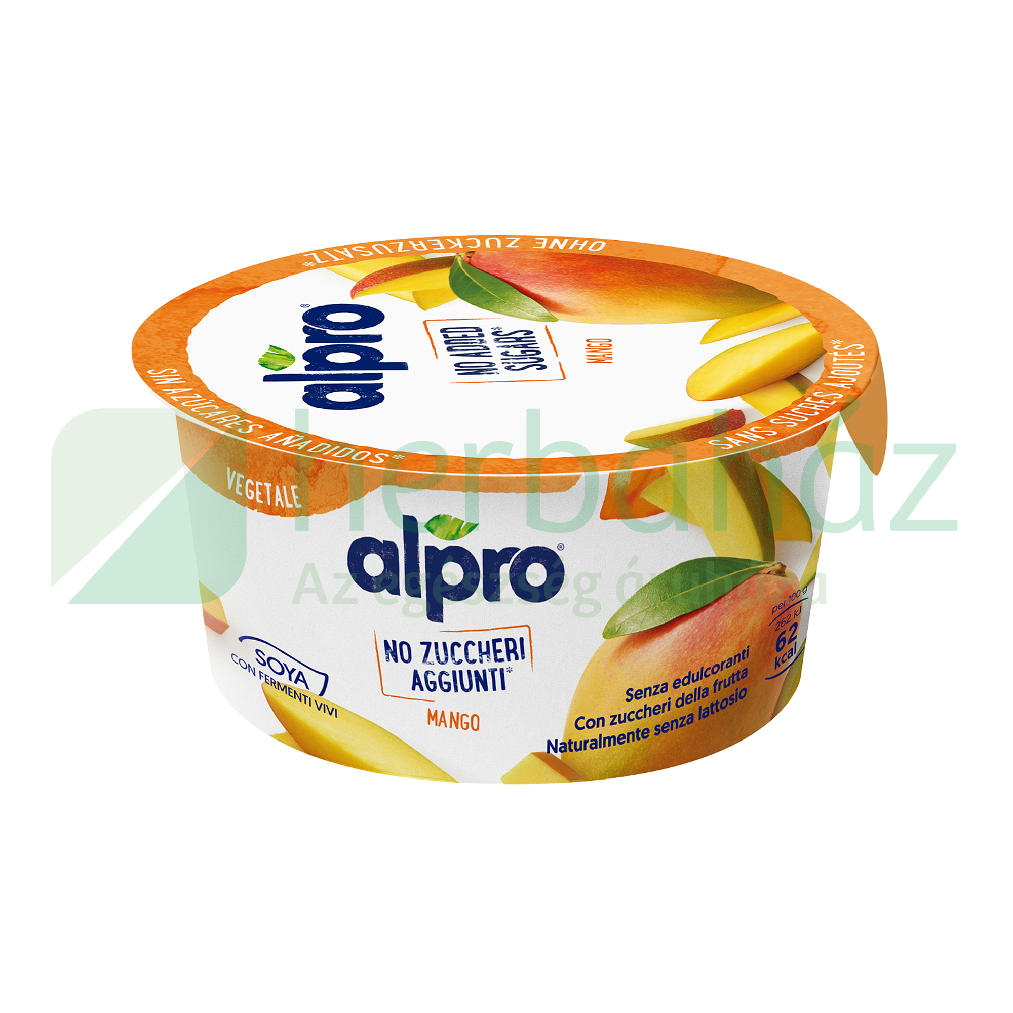 ALPRO NO ADDED SUGAR SZÓJAGURT MANGO 135G[H] - Herbaház